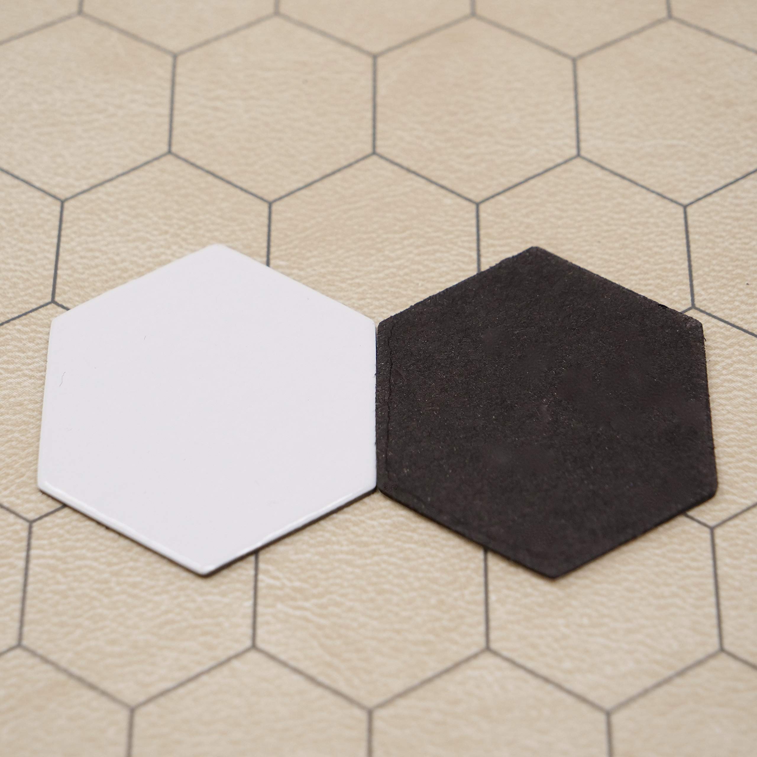 Value Pack of 28 - Dry Erase - Reusable - Blank 1.5" Hexagon Hex Board Game Chits Tiles Counters Markers DIY D&D