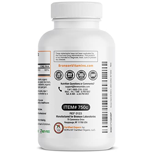 Bronson Vitamin D3 5,000 IU (1 Year Supply) for Immune Support, Healthy Muscle Function & Bone Health, High Potency Organic Non-GMO Vitamin D Supplement, 360 Tablets