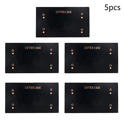 Fielect 5Pcs Mini Small Solar Panel 5V 1W Polycrystalline Mini Solar Cell Epoxy for Solar Battery Charger DIY Solar Syatem Kits 107x61mm