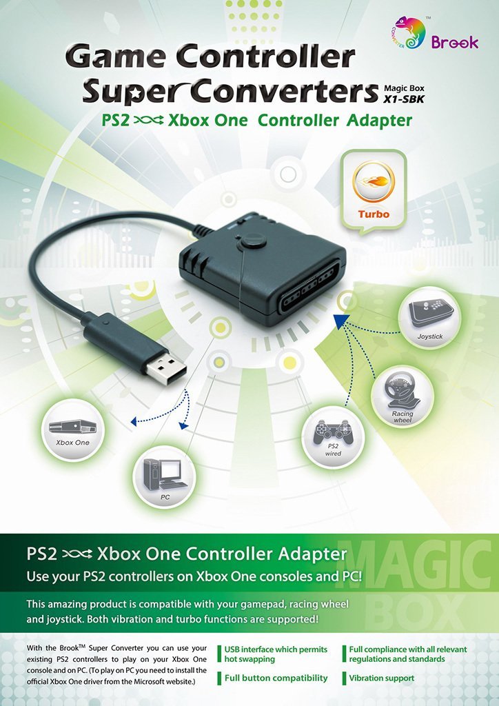 Brook USB Super Converter For PS2 To XBOX ONE Controller Adapter