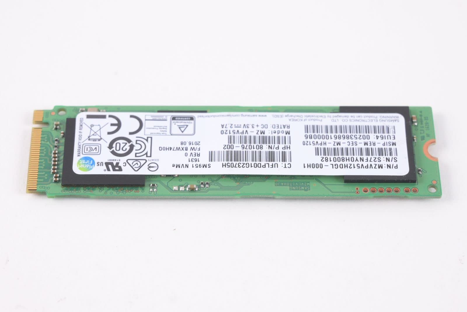 Ebid-Dealz Replacement for 512GB M.2 NVMe 2280 Internal Solid State Drive Samsung MZVPV512HDGL-0000 MZ-VPV5120 PCI Express 3.0 x4 150 Mbps