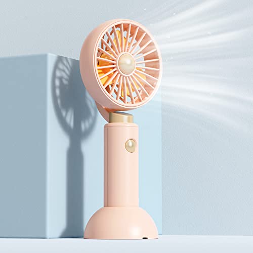iDEART Portable Handheld Fan, Battery Operated Rechargeable Personal Fan, 3 Speed Personal Desk Table Fan with Base, for Outdoor Activities, Summer Gift for Men Women