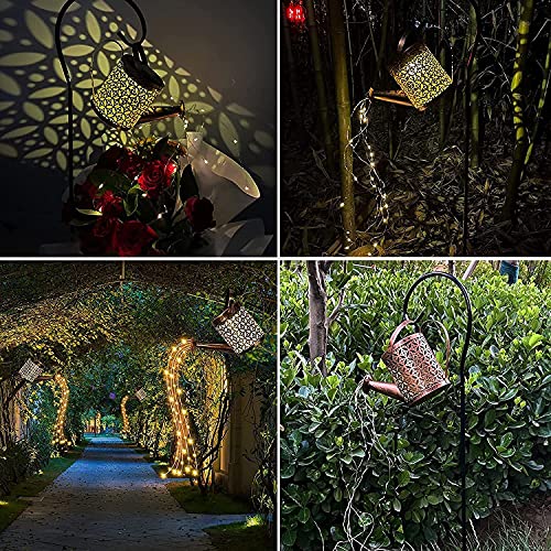 QYK -Shower Garden Art Light, Powered Watering Can Led Light Fairy Lights String, Party Home Garden Yard Decor, Yard Decor Solar Lamps Outdoors
