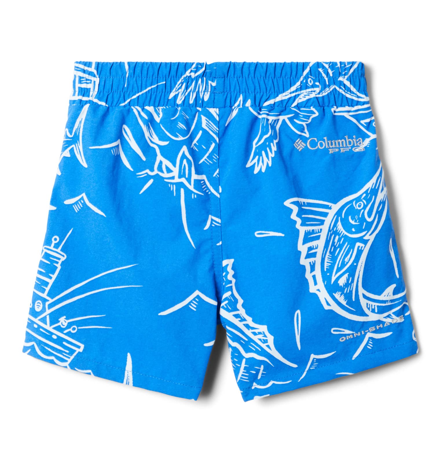 Columbia Boys Super Backcast Short, Red Spark Americana Fishing, Large