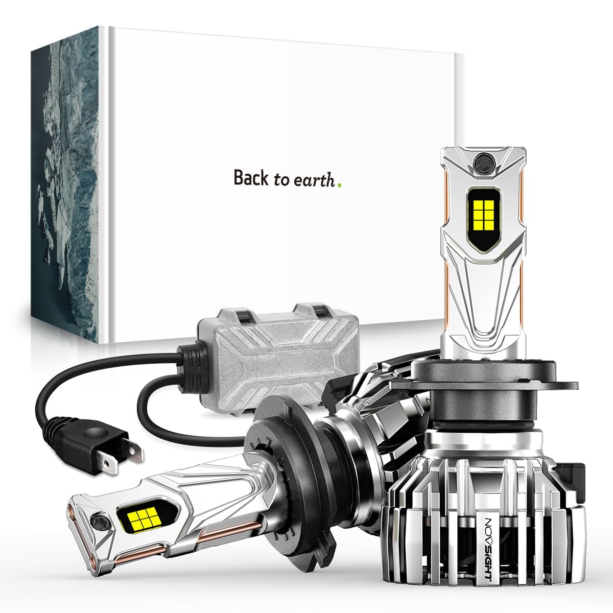 NOVSIGHT H7 Bulb 32000 LM, 140W 6500K Cool White, IP68 Waterproof