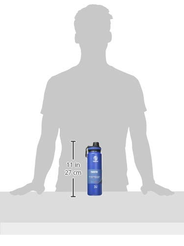 Takeya Originals 24 oz Vacuum Insulated Stainless Steel Water Bottle with Straw Lid, Navy