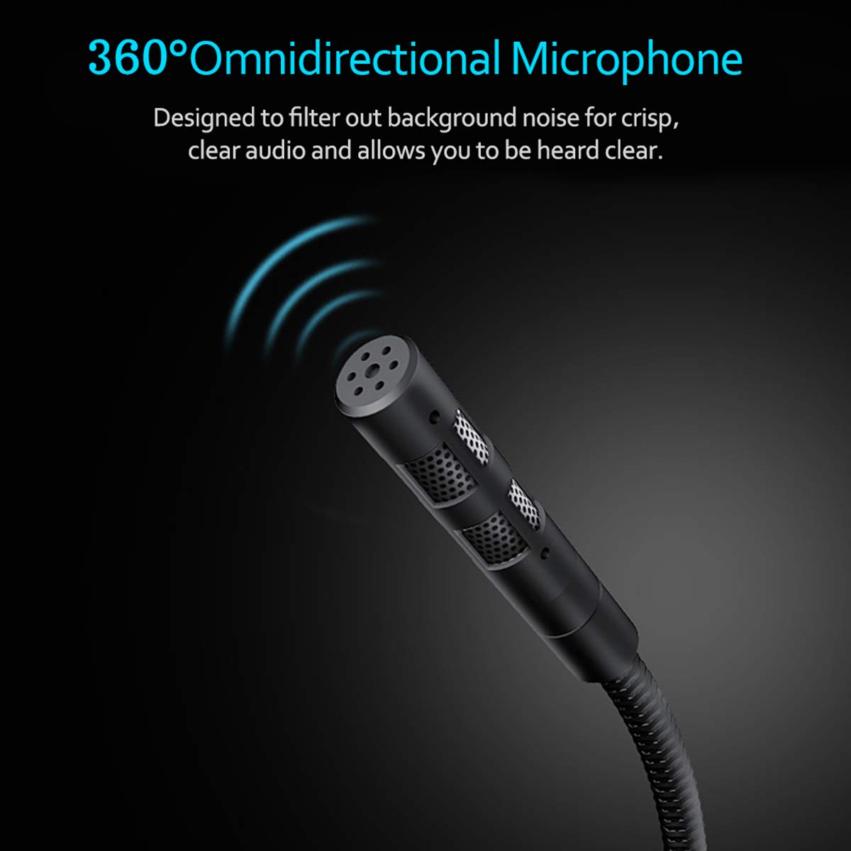 USB Microphone for Computer, Gojiny USB Condenser Microphone 360 Deagree Flexible Goosenecks Microphone for PC Desktop Laptop Meeting Office Recording Podcasting