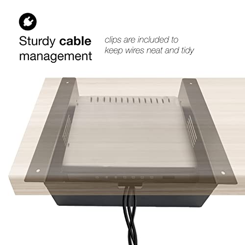 MomsUnited – Premium Under Desk Storage – Convenient Under Desk Drawer – Mountable Desk Drawer for Office & Home – Desk Storage from Alloy Steel – Ideal for Organizing – Size – Black/White