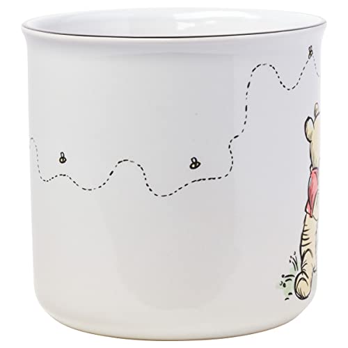 Silver Buffalo Disney Winnie the Pooh But First Hunny Piglet Ceramic Camper Mug, 20 Ounces