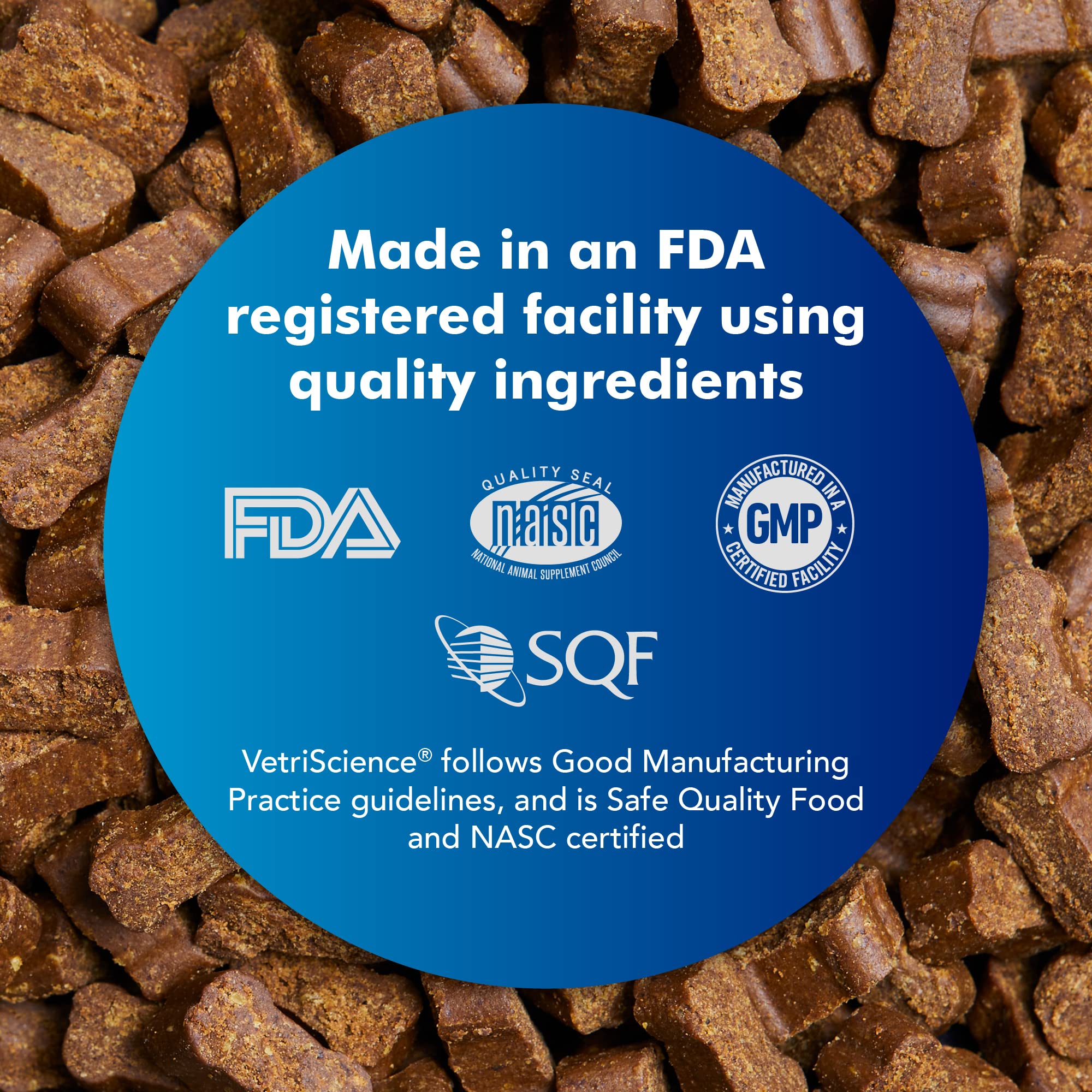 VETRISCIENCE Composure Calming Treats for Small Dogs Dealing with Anxiety, Separation Stress, Noise, Thunder and Barking - Yummy Flavored Chews Pets Love, 30 Chews