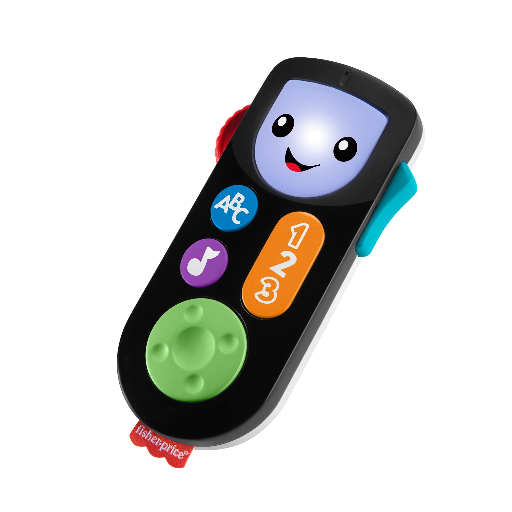Fisher-Price Pretend Video Game Controller Baby Toy with Music Lights and Learning Songs & Laugh & Learn Stream & Learn Remote, Electronic Pretend TV Remote Toy with Lights and Educational Content