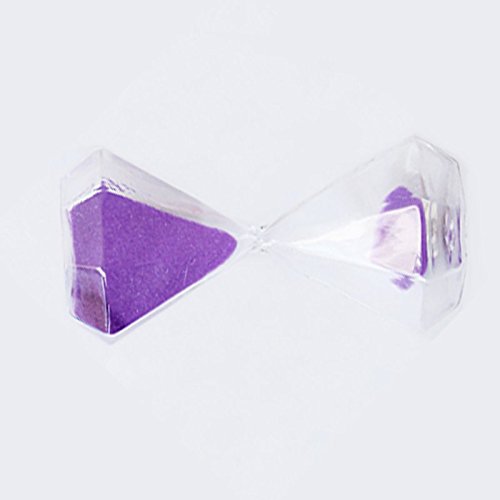 GracesDawn Diamond glass hourglass Purple sand 30 minutes with