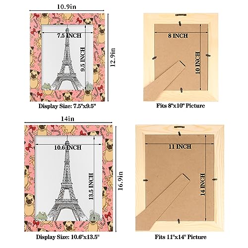 POFATO Magic Dog 8x10 Picture Frame Wood Photo Frame for Tabletop Display Wall Mount Picture Frame Display 8 x 10 Inch Photo Wall Decor Home Gift Frames