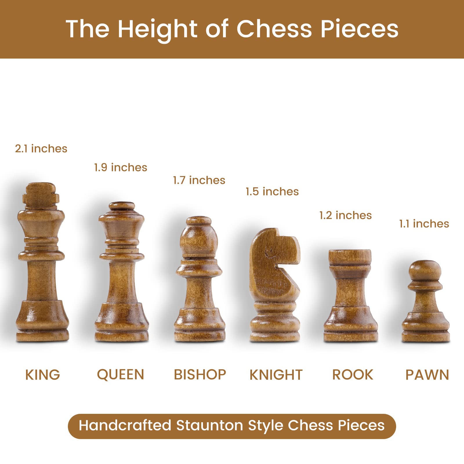 CSVICTORY Classic Chess Set 11" x 11"- New Zealand Pine Wooden Chess Set with Folding Chess Board, Staunton Chess Pieces & Storage Box, Wood Chess Set Board Game Upgrade Edition
