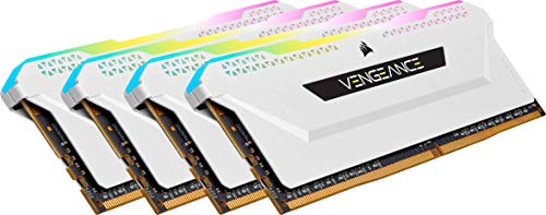 Corsair Vengeance RGB Pro SL 32GB (4x8GB) DDR4 3200 (PC4-25600) C16 1.35V - White (CMH32GX4M4E3200C16W)