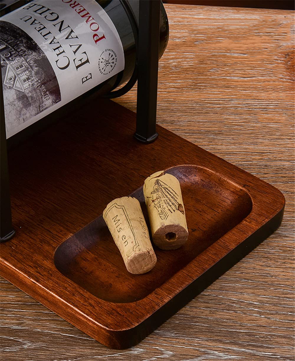 Fadak Wine Rack with Glass Stand, Countertop Wine Rack, Wooden Wine Rack with Trays, Perfect Home Decor & Kitchen Storage Rack, etc. (A)