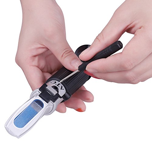 Honey Refractometer with ATC - Tiaoyeer Refractometer for Honey Moisture, Brix and Baume, 58-90% Brix Scale Range Honey Moisture Tester (Honey Refractometer)