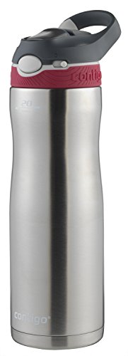 Contigo AUTOSPOUT Straw Ashland Chill Stainless Steel Water Bottle, 20 oz, Sangria