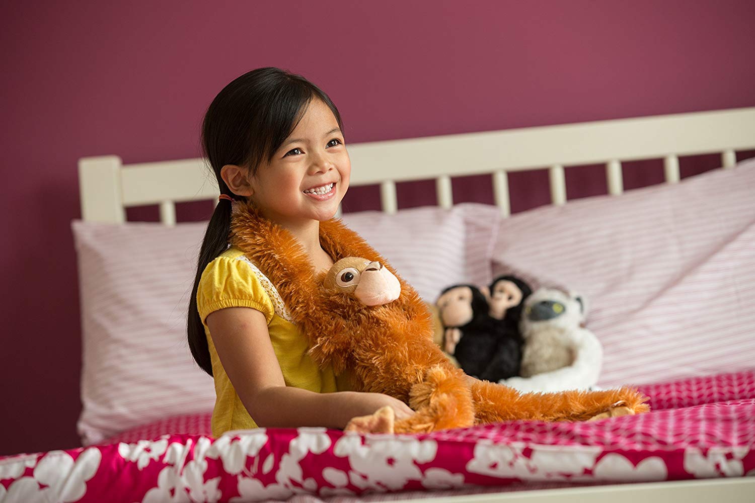 Wild Republic White Handed Gibbon Plush, Monkey Stuffed Animal, Plush Toy, Gifts for Kids, Hanging 20 Inches