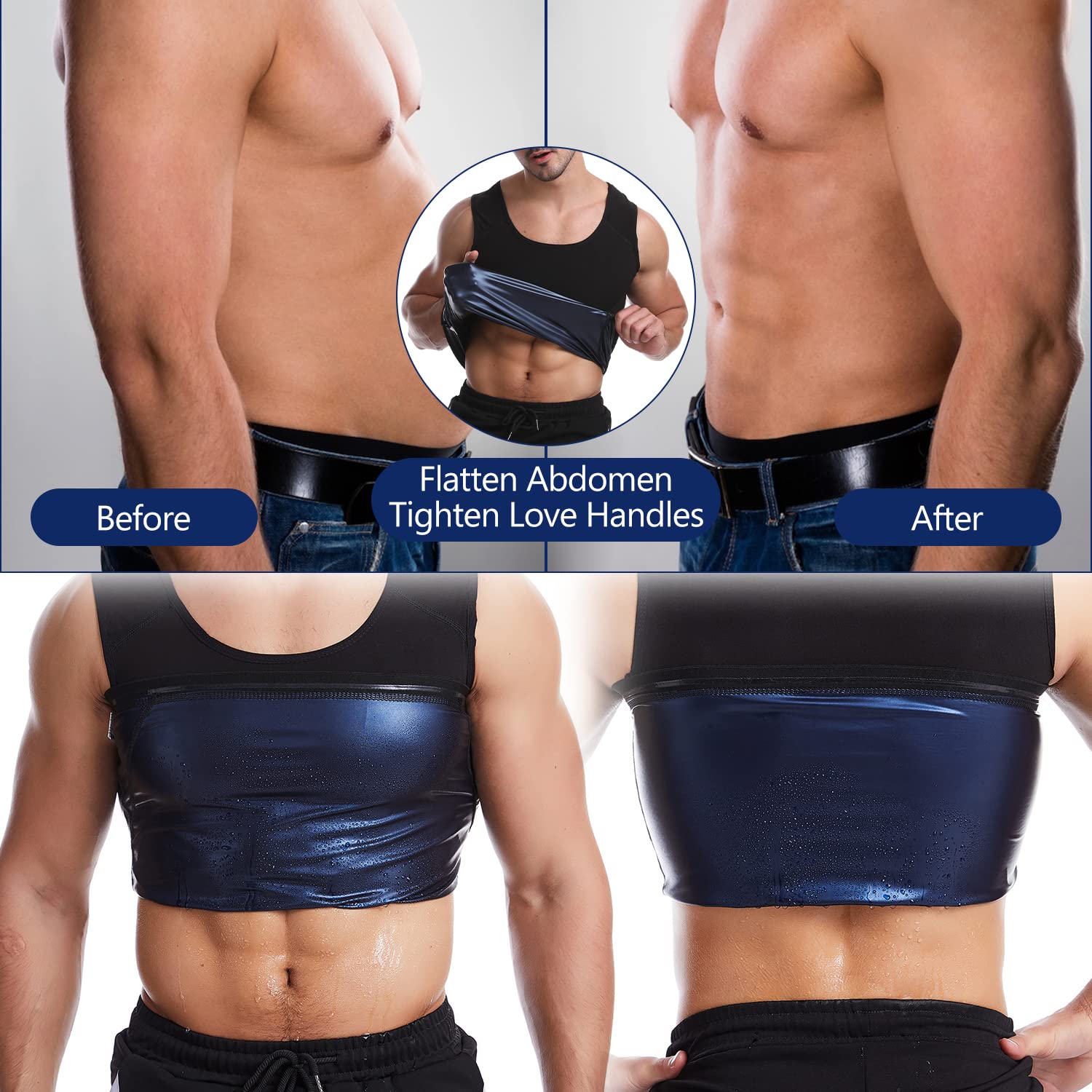 DAFUZ Gynecomastia Compress Tank Top, Compression Tank Top Men, Men Slimming Body Shaper Vest