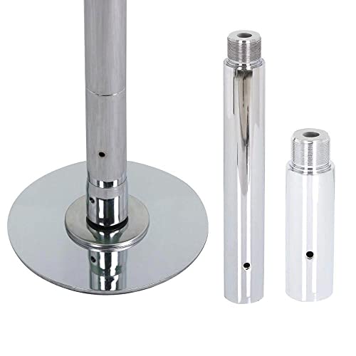 Fitness Stripper Pole Static Rotating Dance Pole Portable Detachable 45mm Dance Pole Kit for Fitness Club Party Bar (Color : Silver)