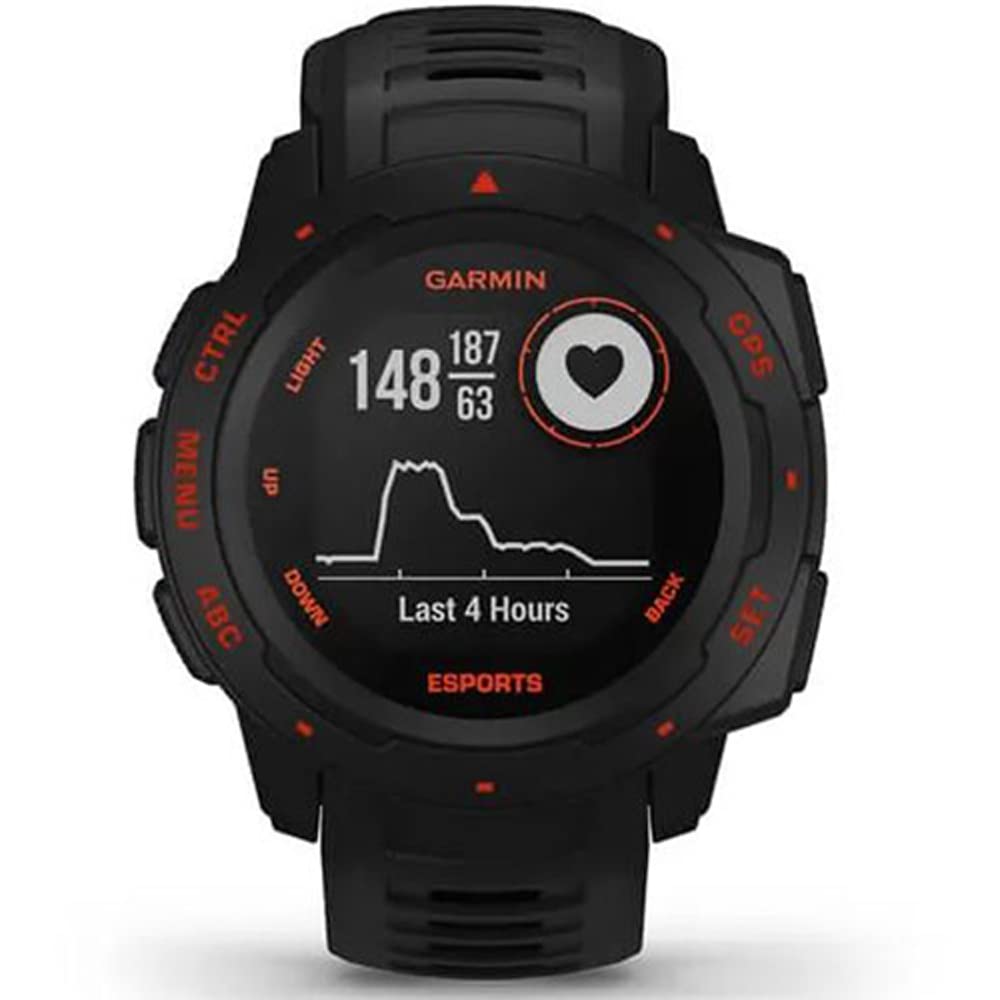 Garmin 010-02064-73 Instinct E-Sports Edition Smartwatch, Black Lava Bundle with 2 YR CPS Enhanced Protection Pack