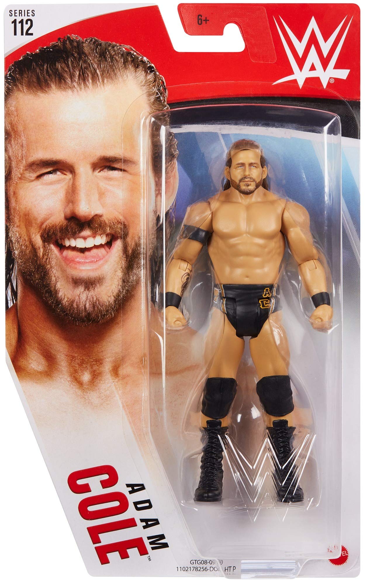 WWE Mattel Adam Cole Action Figure in 6-inch Scale with Articulation & Ring Gear (GTG08)
