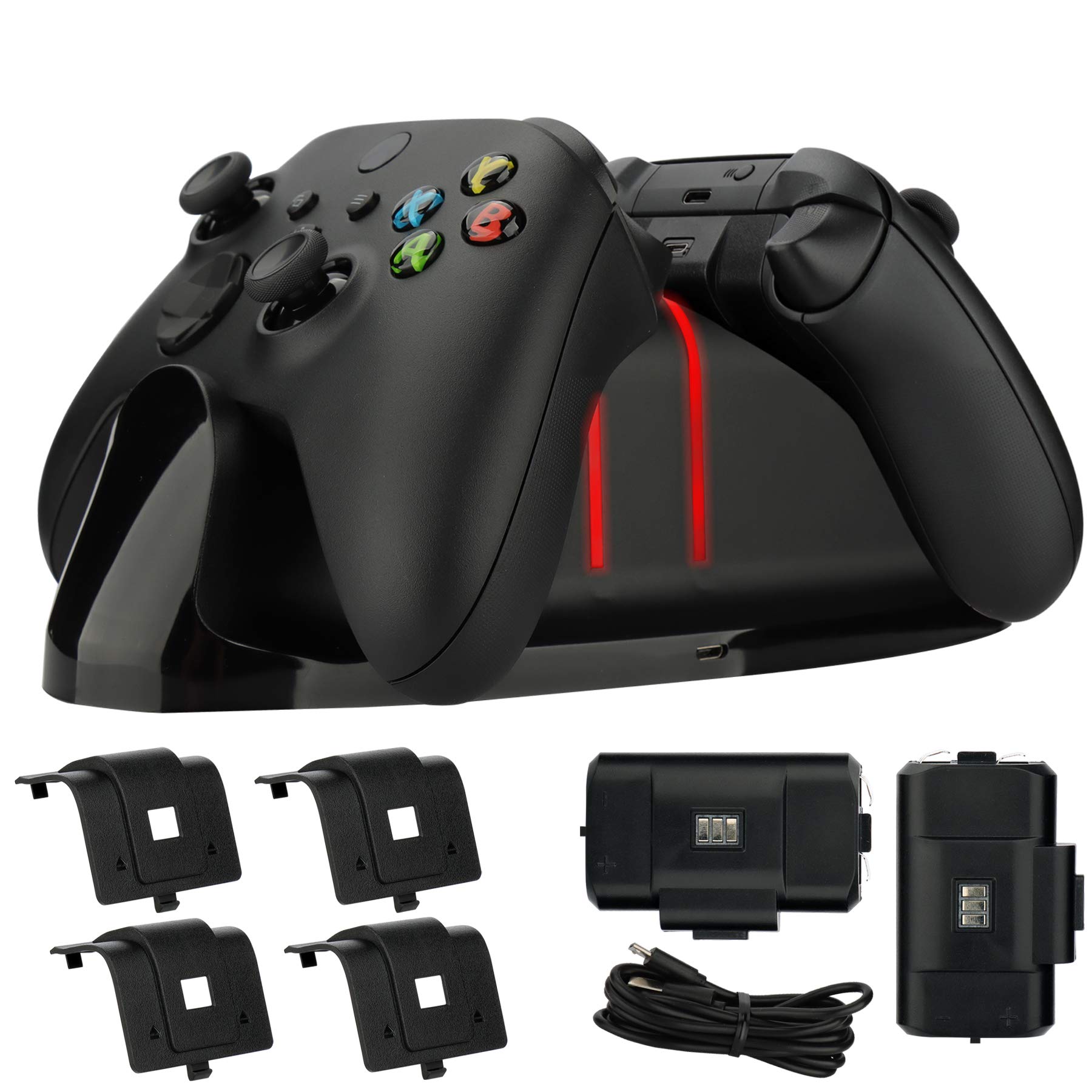 Controller Charger for Xbox Series X S - Dual Controller Charger Kit Compatible with Xbox Series X/Series S/One/One X/One S Elite