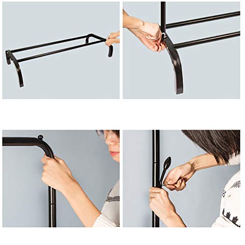 Coat Racks Entrance Hall Coat Rack Organiser Multi-Purpose Storage Shoe Bench Stand with Top Rod 4 Hooks for Home Office Hallway Bedroom