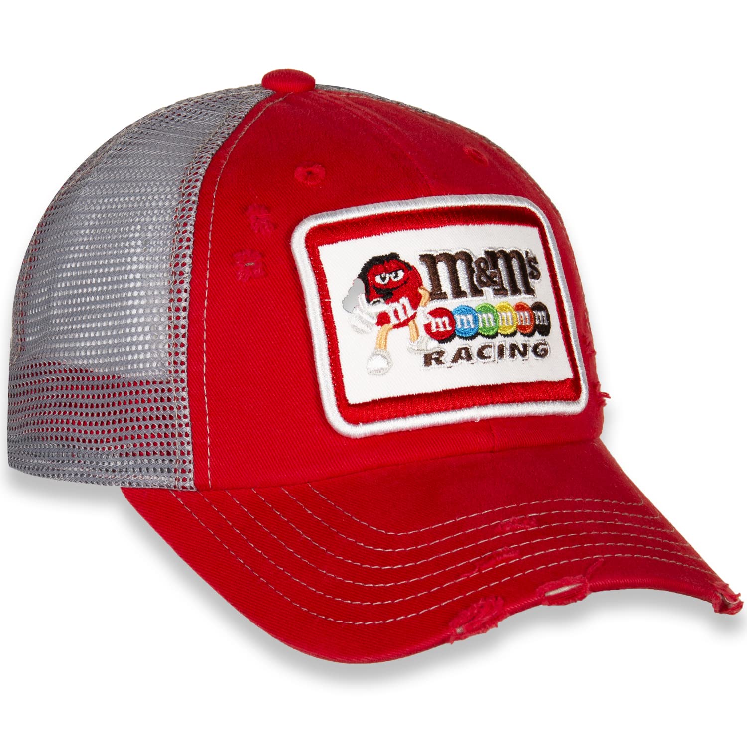 Checkered Flag Sports NASCAR 2022 Vintage Patch Trucker Mesh Adjustable Hat Cap-Kyle Busch #18