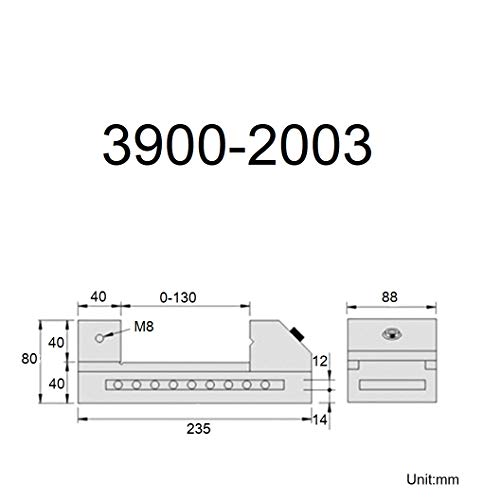 HHIP 3900-2003 Ultra Precision Toolmaker's Vise, 3" Jaw Width (Pack of 1)