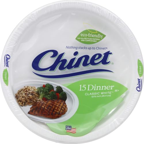 Chinet Dinner Plate, 15 ct