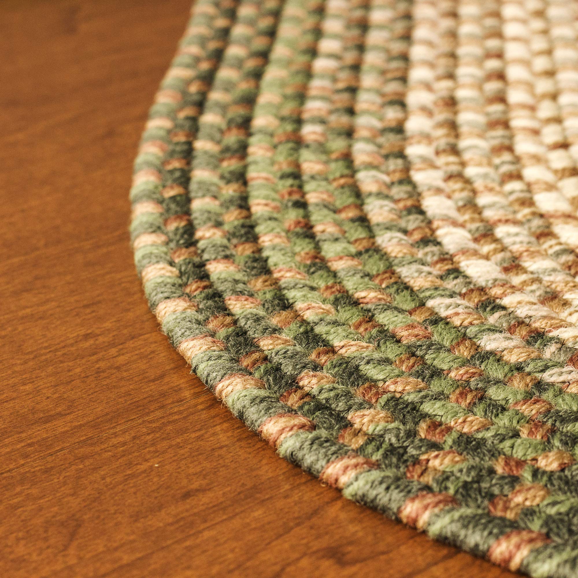 Super Area Rugs Oval 2X6 Herb Garden Braided Rug Hartford Primitive Decor Rug - Indoor Outdoor - 2' X 6' Runner Braided Rug Kitchen Rug - Hallway Rug