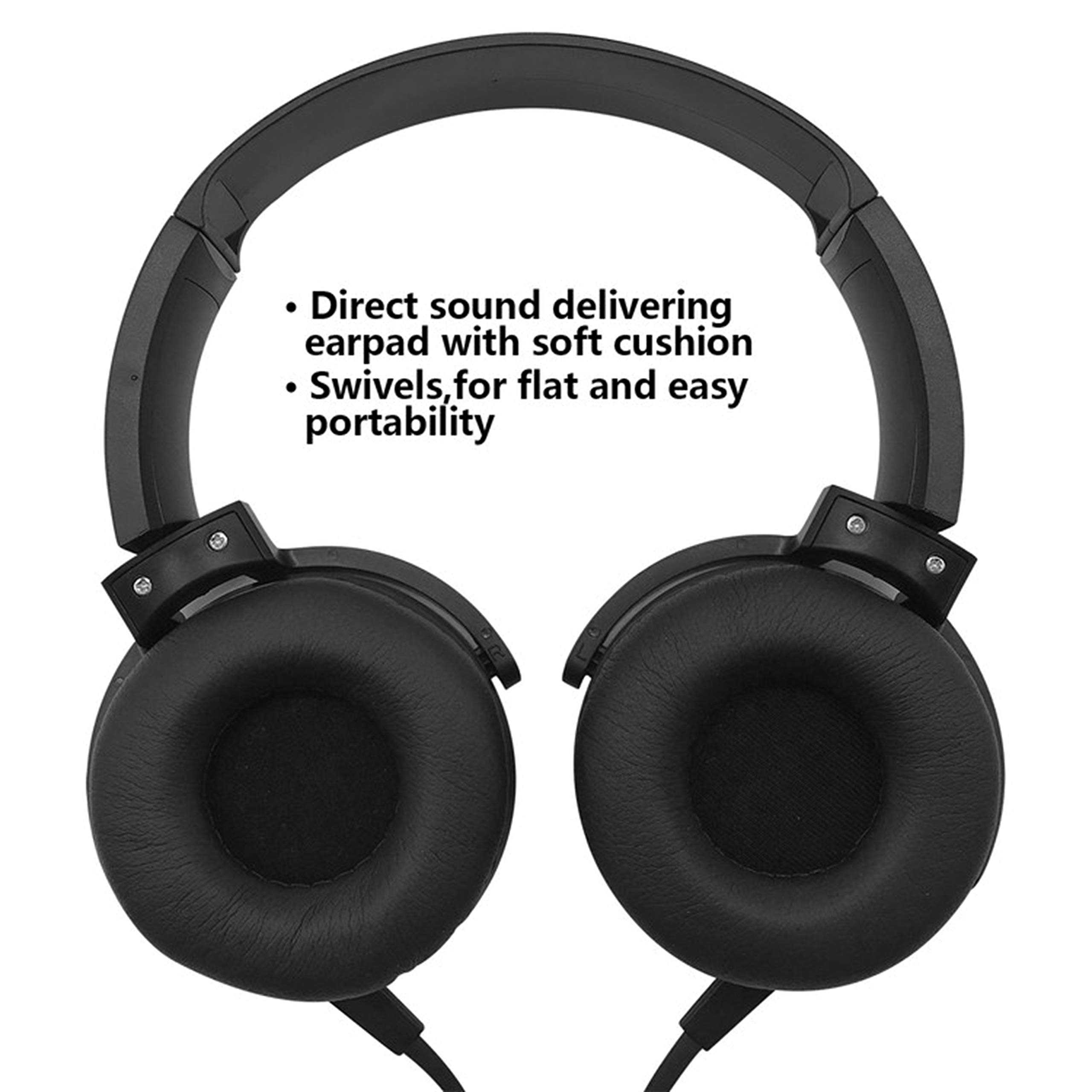 CTWUVS ADPR Purple Galaxy Wolf Wired Headphones Headsets Foldable Over Ear for Boys Girls Black