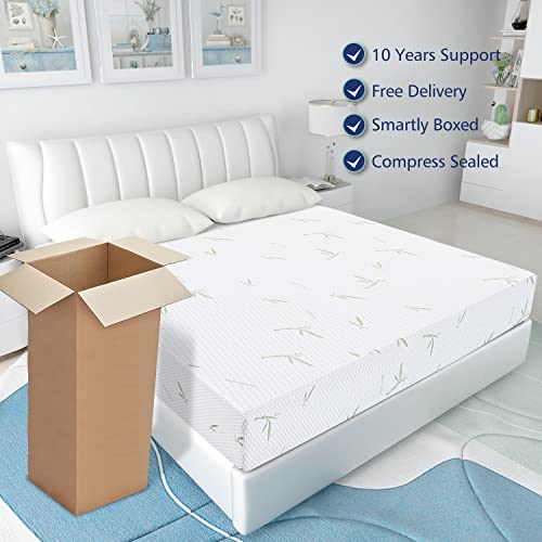 VANCIKI 6 Inch Twin Mattress, Cool Gel Memory Foam Mattresses with Bamboo Pattern Cover Breathable Pressure Relieve Bed Mattress in a Box, CertiPUR-US Certified, Made in USA