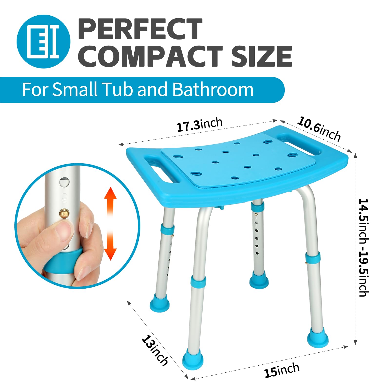 Gillion Shower Chair for Inside Shower 350Lbs, ๐
๐ซ๐๐ ๐๐ก๐จ๐ฐ๐๐ซ ๐๐๐ซ๐ฎ๐๐๐๐ซ ๐๐ฎ๐ง๐๐ฅ๐๐ฌ, Shower Stool with Tool-Free Assembly Shower Seat for Bathtub Bath Chairs for Elderly and Disabled