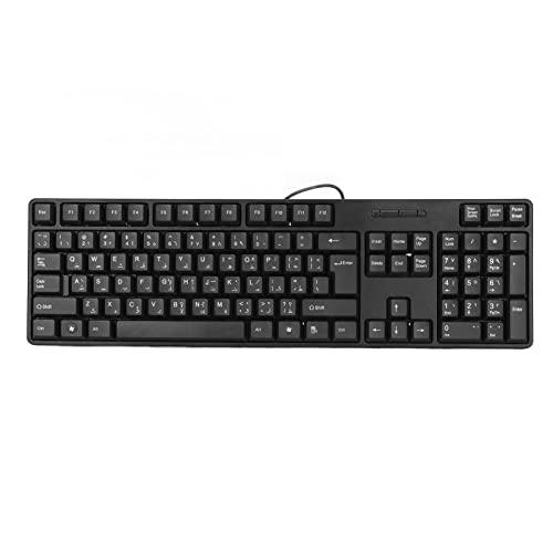 Garsentx Mechanical Gaming Keyboard with 104 Keys Qwert Programmable Wired Keyboard, Plug and Play, USB Wired Design ABS Material Office Keyboard for Desktop Computers