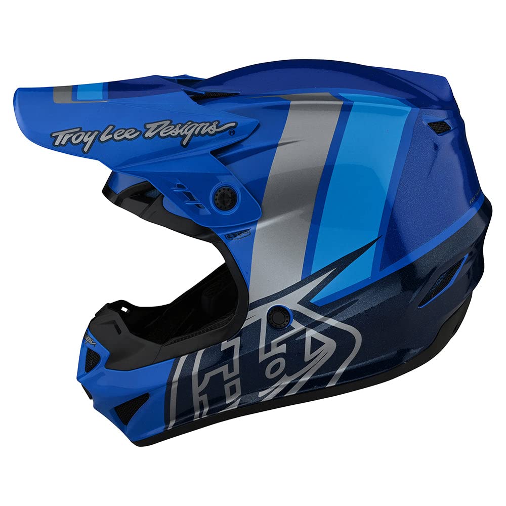 Troy Lee Designs GP Anarchy Adult Offroad Motocross Dirt Bike ATV Powersports Racing Full Face Helmets Lightweight Ventilated Youth GP Helmet; NOVA Blue MD