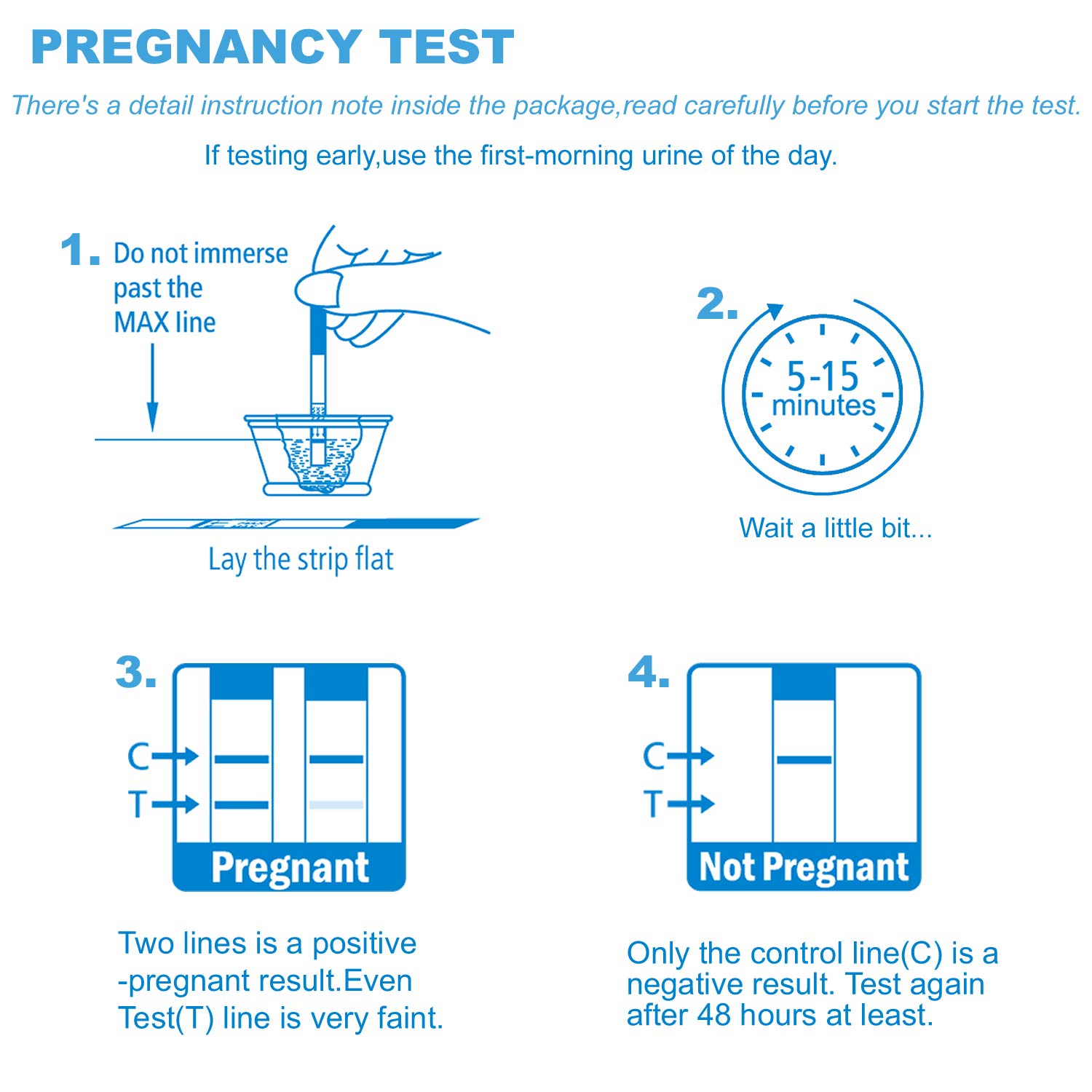 David 50 LH Ovulation Test Strips and 25 HCG Pregnancy Test StripsĀ Combo Pack with 75 Free Urine Cups