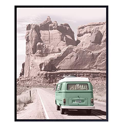 Vintage Retro Photo, Travel Poster - 8x10 Photograph, Shabby Chic Home Decor, Wall Art Decoration for Bedroom, Living Room, Office - Gift for Americana Fans - Unframed Picture Print