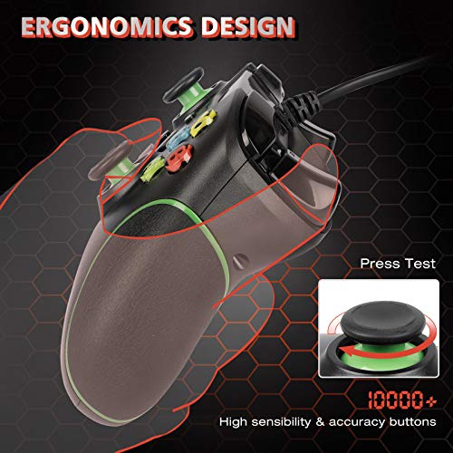 Controller for Xbox One,USB Wired PC Controller Gamepad Joystick for Xbox One, Windows 7/8/10 with 7.2ft Cord, Dual-Vibration Turbo, Trigger Buttons