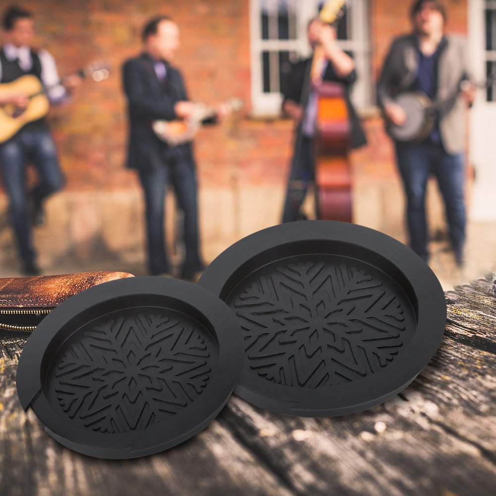 VBESTLIFE Guitar Sound Hole Cover, Acoustic Guitars Soundhole Cover Rubber Screeching Halt Feedback Buster Prevention 38/39 Inch