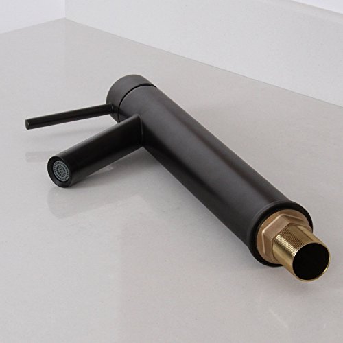 ELITE Square Volcanic Pattern Tempered Glass Bathroom Vessel Sink & Oil Rubbed Bronze Finish Faucet Combo