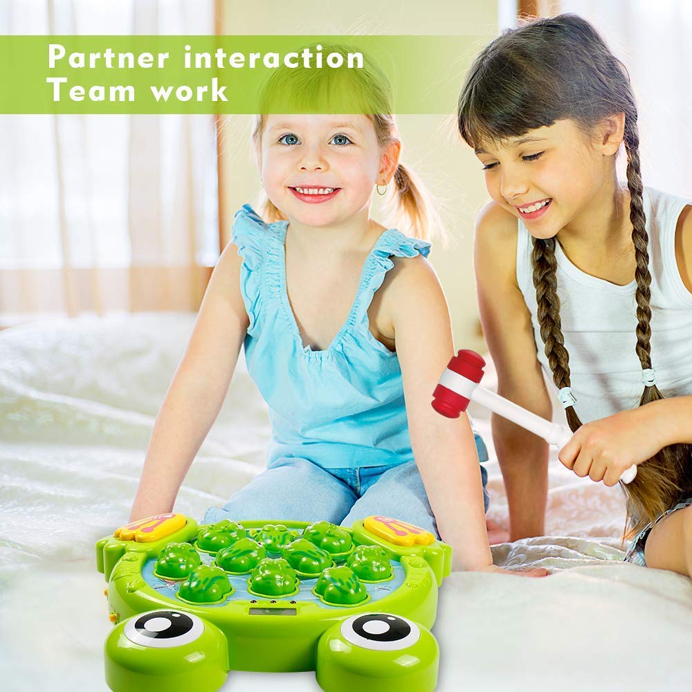 YEEBAY Interactive Whack A Frog Game & Pop Up Animals Toy