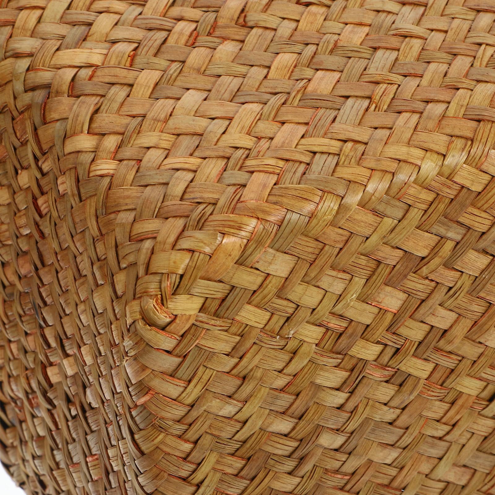Rattan Storage Basket Makeup Organizer Multipurpose Container with Lid (S/M/L)