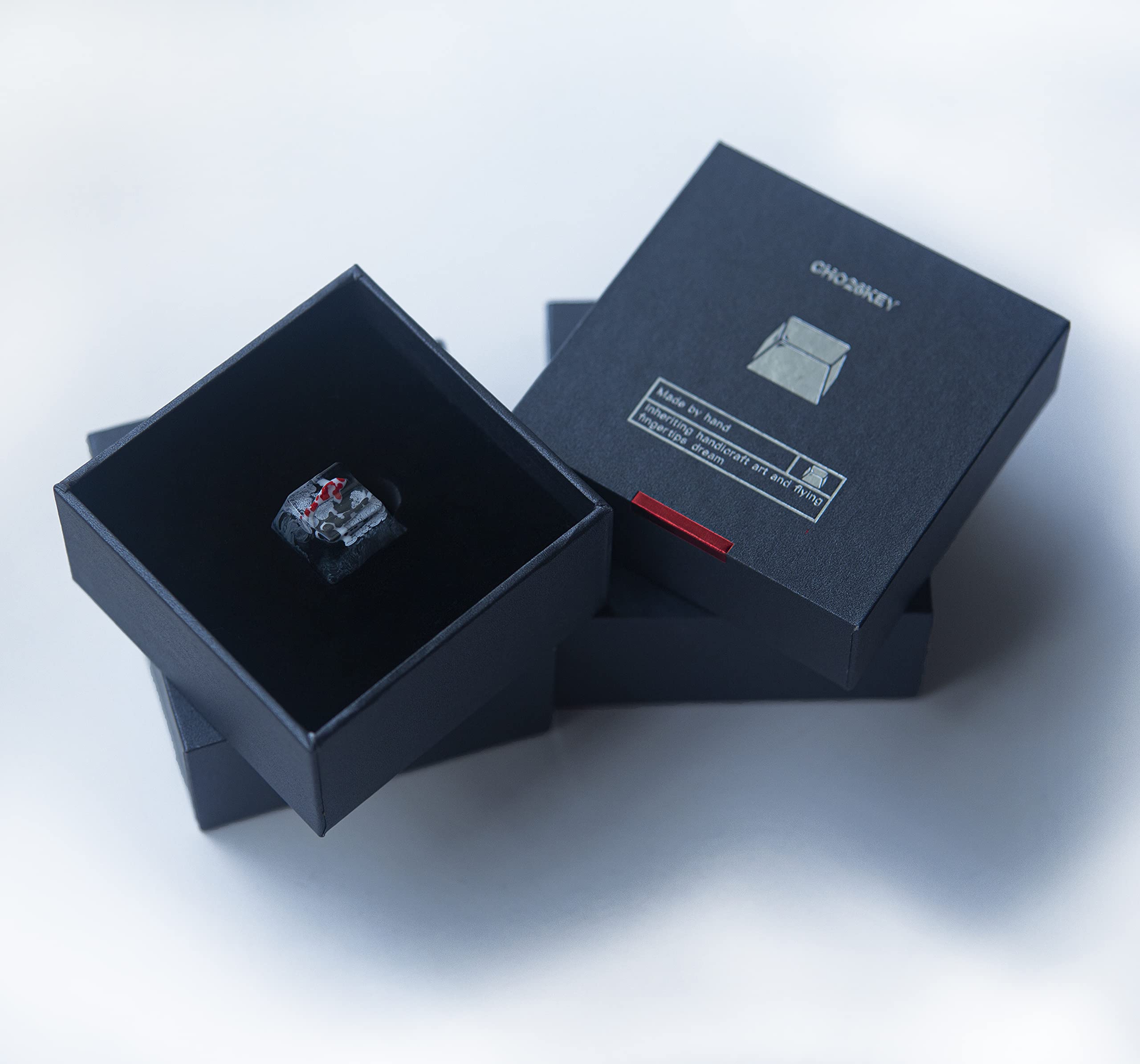 cho26key Gaming Keycaps for Cherry MX Switches(OEM R4) Hand Made Resin Key caps… (Black Koi（R4）)