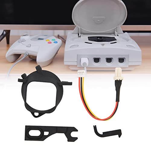 Console Cooling Fan Mount, Mini Fan 3D Print Mount Kit Replacement Stable ABS Material Professional 10K Cable for Game Controller
