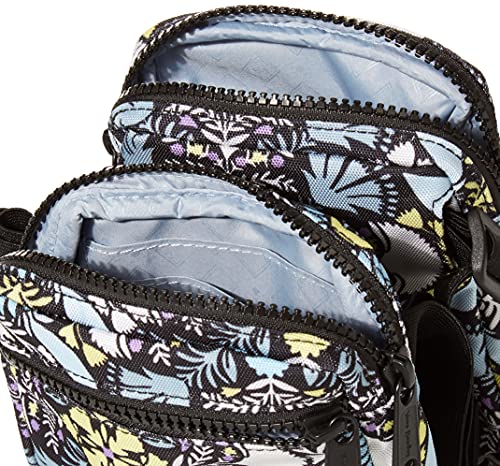 Vera Bradley Women's Recycled Lighten Up Reactive Convertible Belt Bag Sling Crossbody Bag, Plaza Medallion, One Size