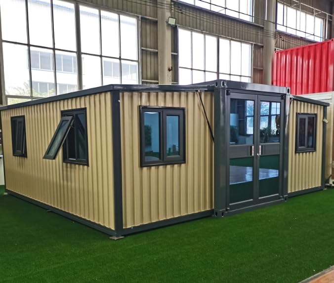 Generic Portable Prefabricated Mobile House 20ft(5.90Lx2.48Wx6.30H) meters with 1Bedrrom 1Batheoom Kitchen are Living Area with Doors Windows and Electric Distribution