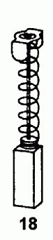 Buildalot Specialty Carbon Brushes 0741_Ryobi_TR30P for Ryobi Brickwork slot miller TR30P - With Spring, Cable and Connector